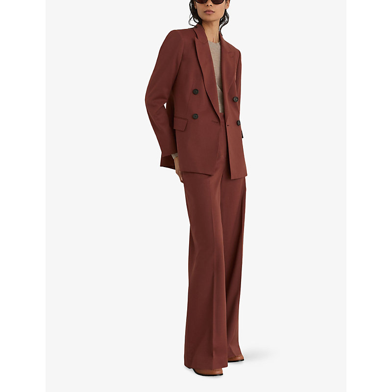 REISS Reiss Solene Double-Breasted Wool-Blend Blazer